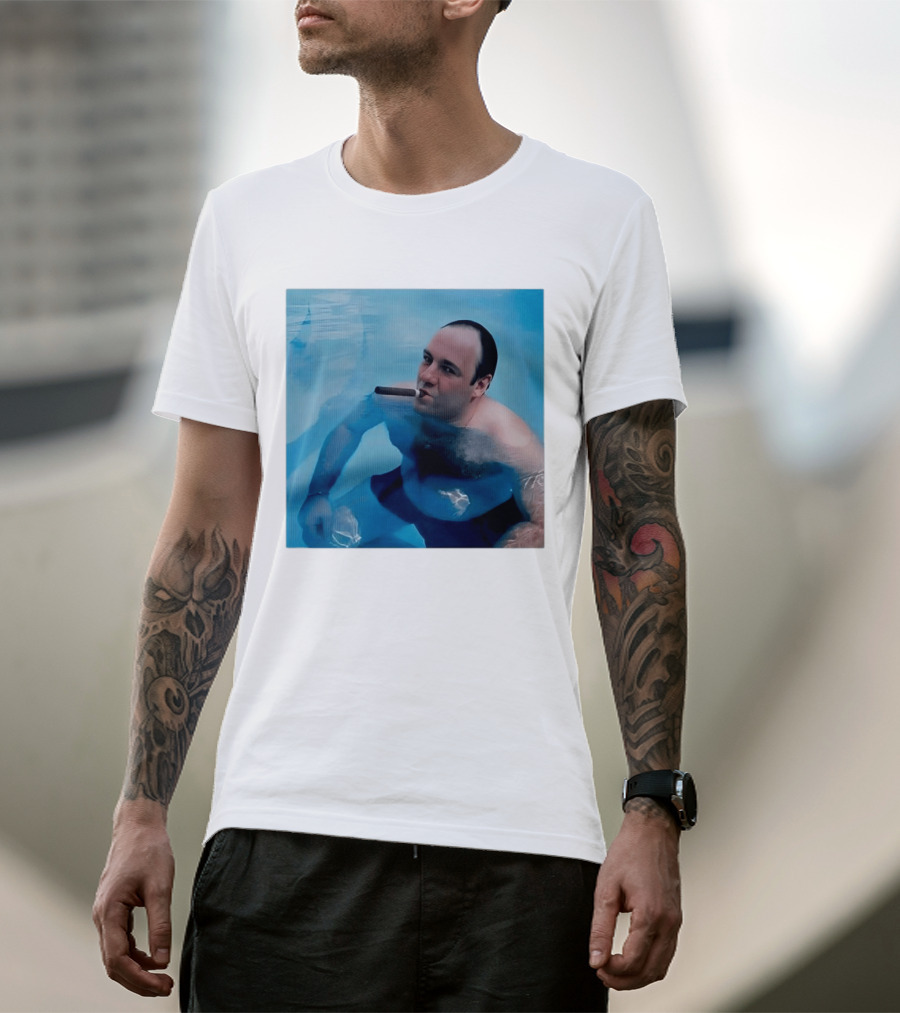 Tony Soprano The Sopranos Pool Scene Cigar Water Moment T-Shirt