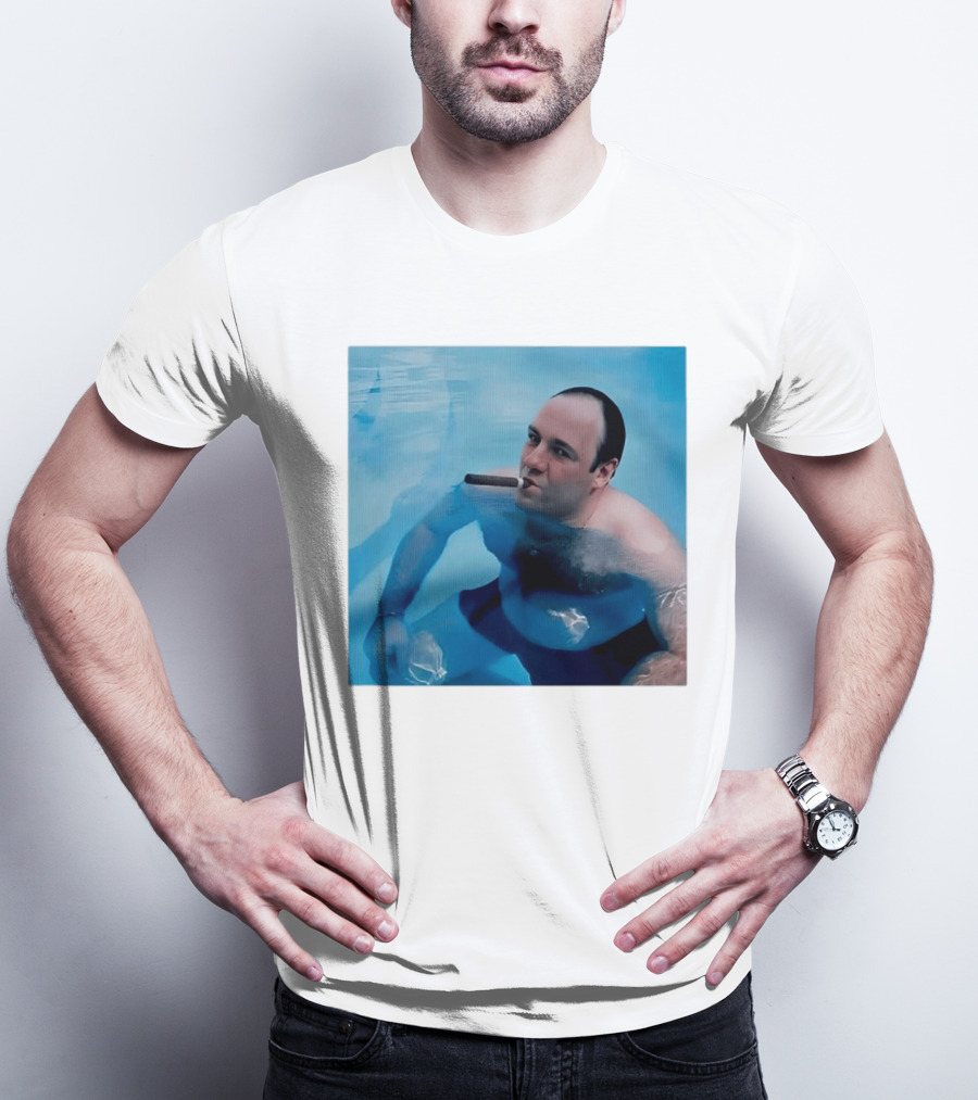 Tony Soprano The Sopranos Pool Scene Cigar Water Moment T-Shirt