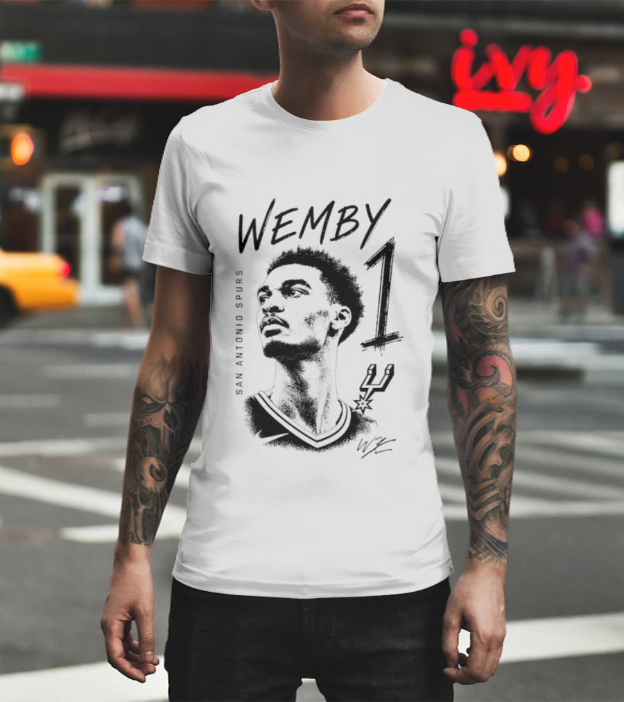 Wemby 1 Victor Wembanyama San Antonio Spurs Star T-Shirt