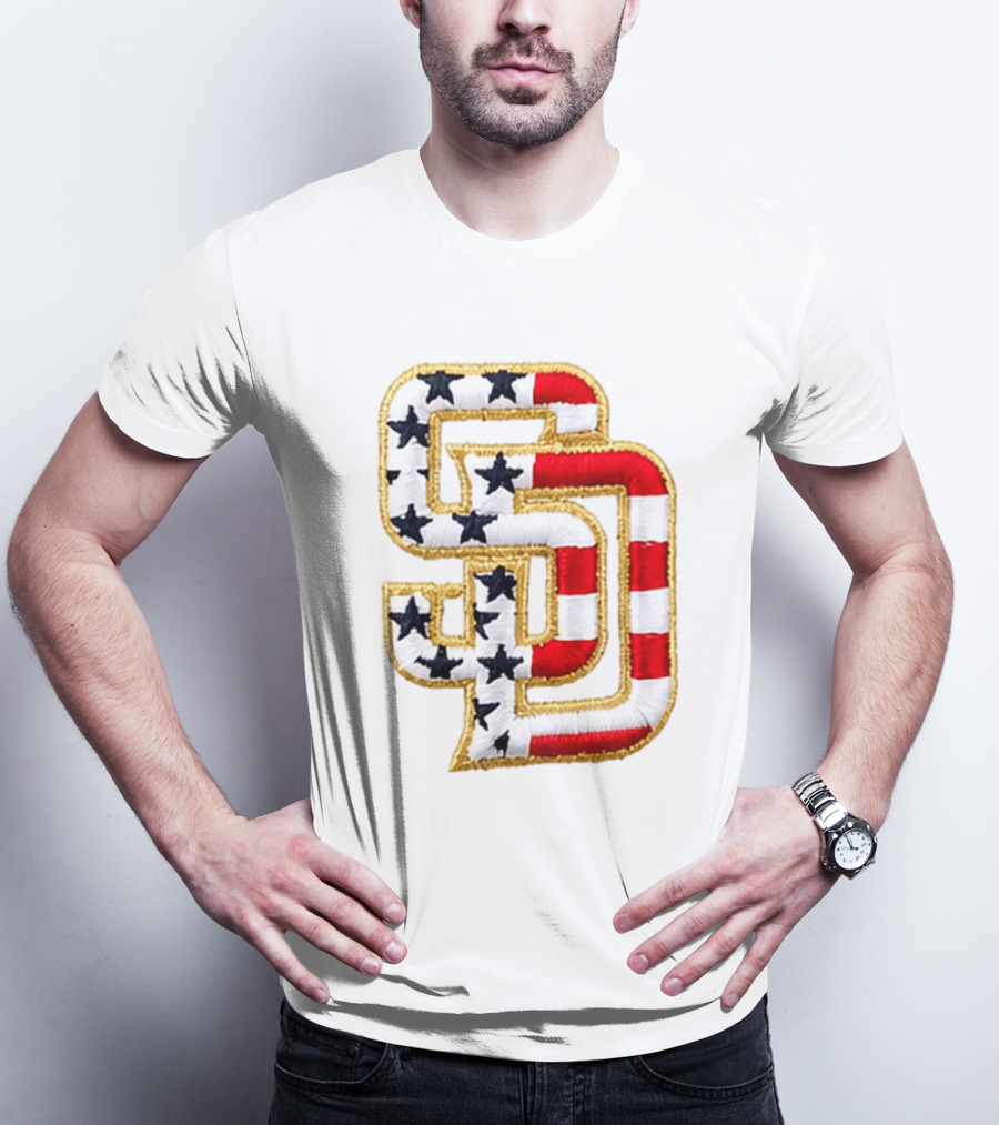 San Diego Padres America 250 Stars And Stripes SD Baseball Cap T-Shirt