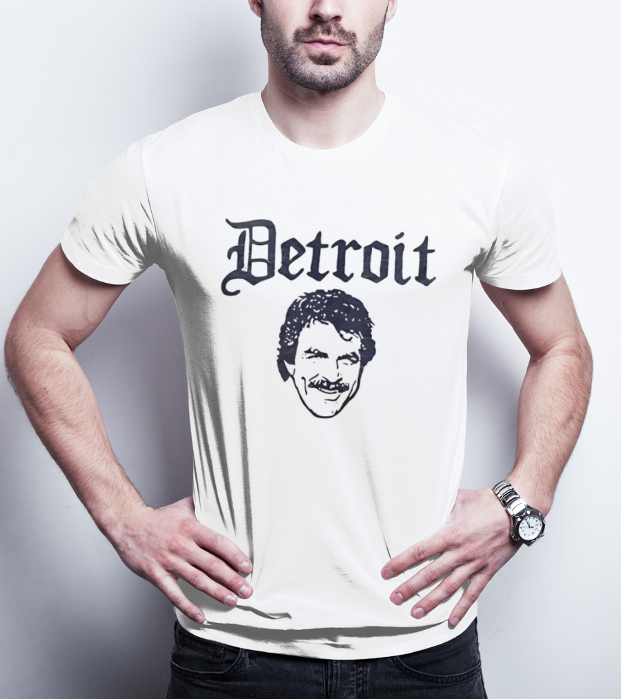 Detroit Tom Selleck Mustache T-Shirt