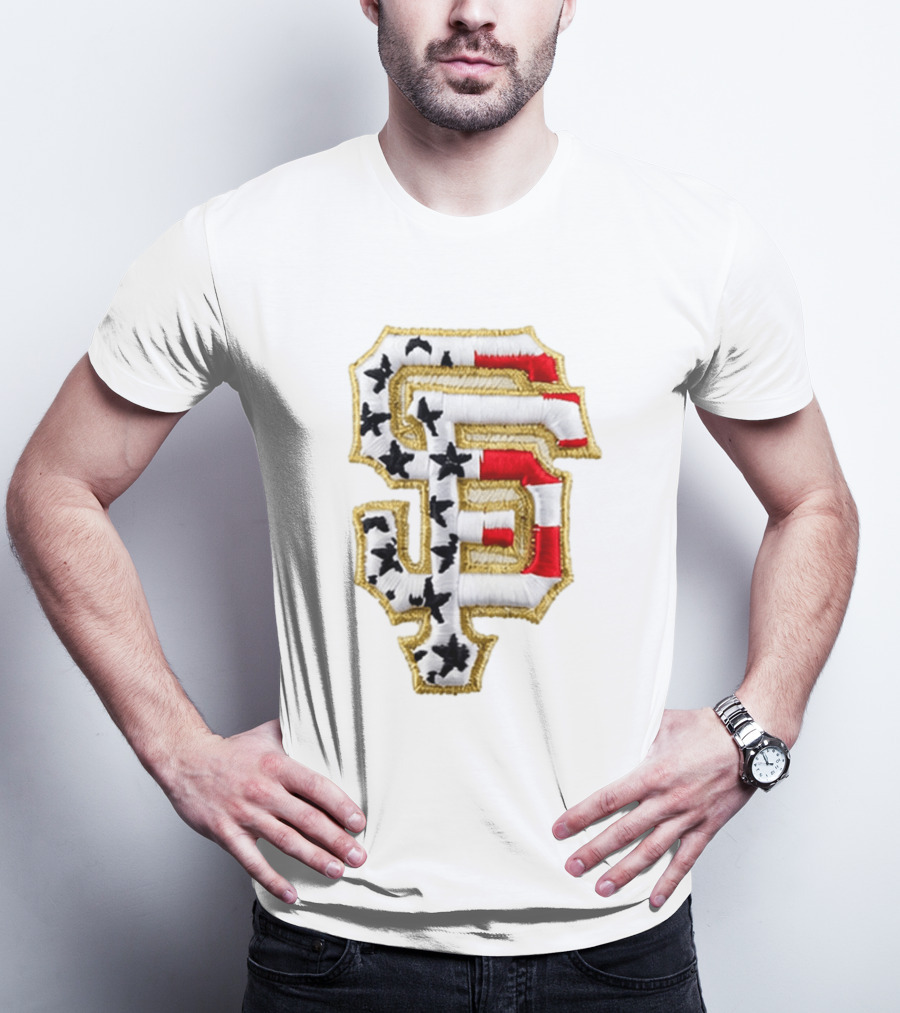 SF Giants Stars And Stripes USA 250 Hat T-Shirt