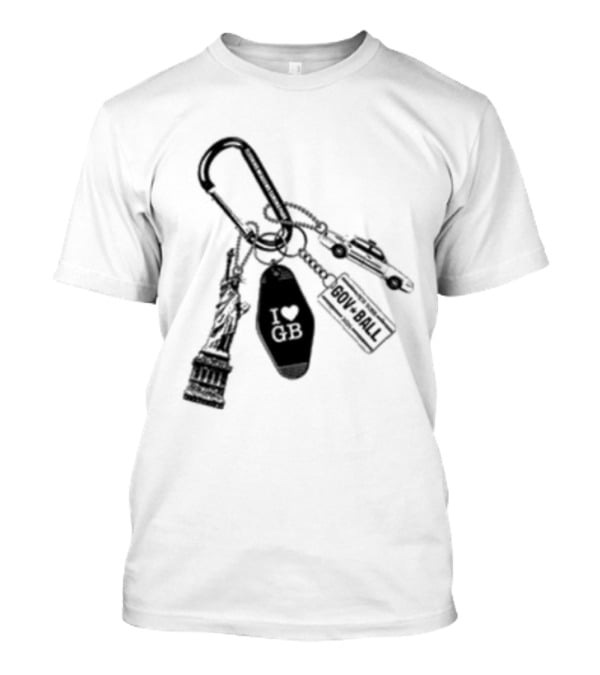Governors Ball Music Festival 2023 Keychain Lineup Essentials T-Shirt