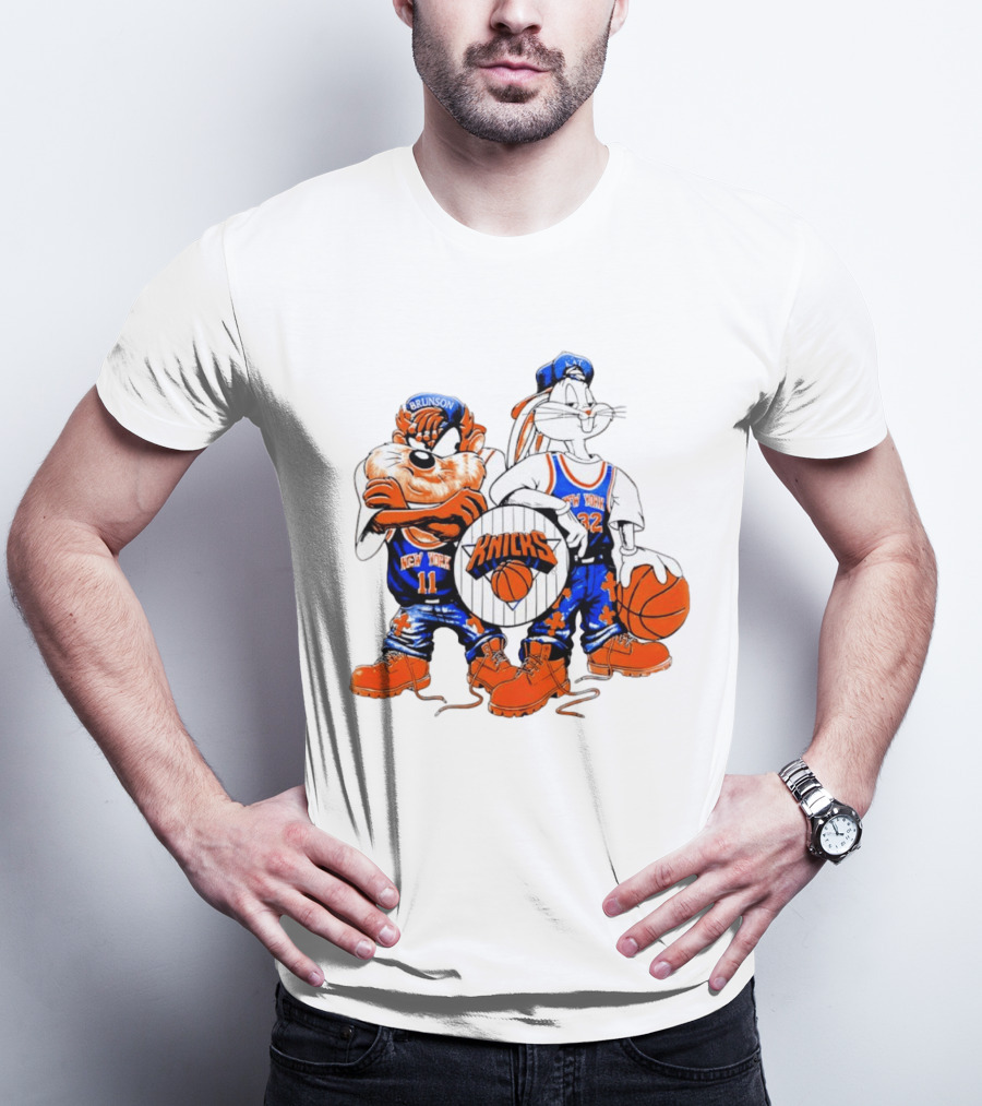 Taz Bugs Bunny New York Knicks Brunson Anthony Towns NBA T-Shirt