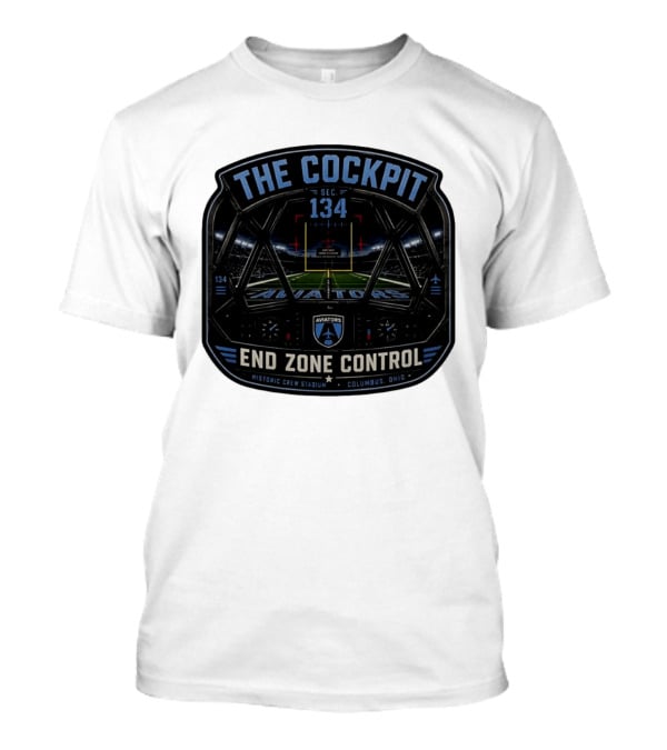 The Cockpit Sec 134 Aviators End Zone Control Historic Crew Stadium Columbus Ohio T-Shirt