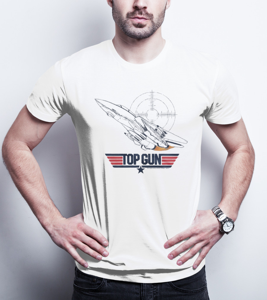 Top Gun F 14 Tomcat Fighter Jet Target T-Shirt