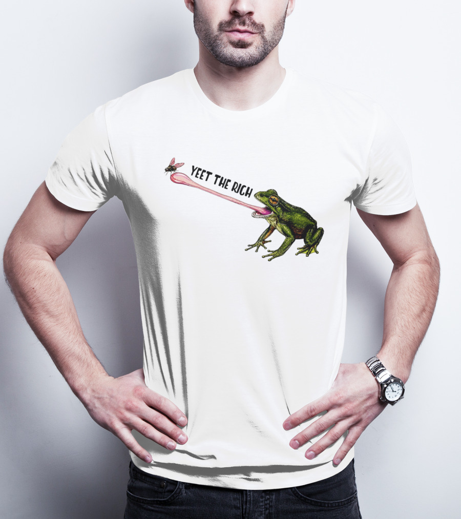 Yeet The Rich Frog With Fly Tongue Capture T-Shirt
