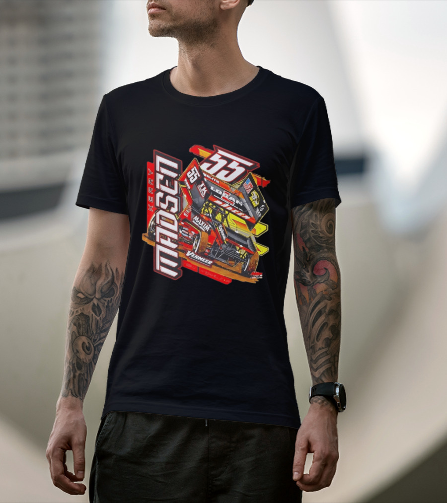 Kerry Madsen 55 Vermeer Logan Madsen Racing Sprint Car Maxim Too Much Grip T-Shirt