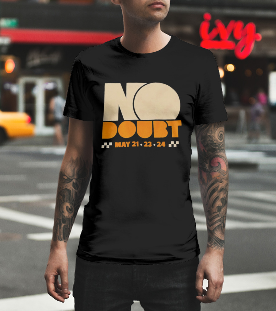 No Doubt Tour May 21 23 24 Checkered T-Shirt