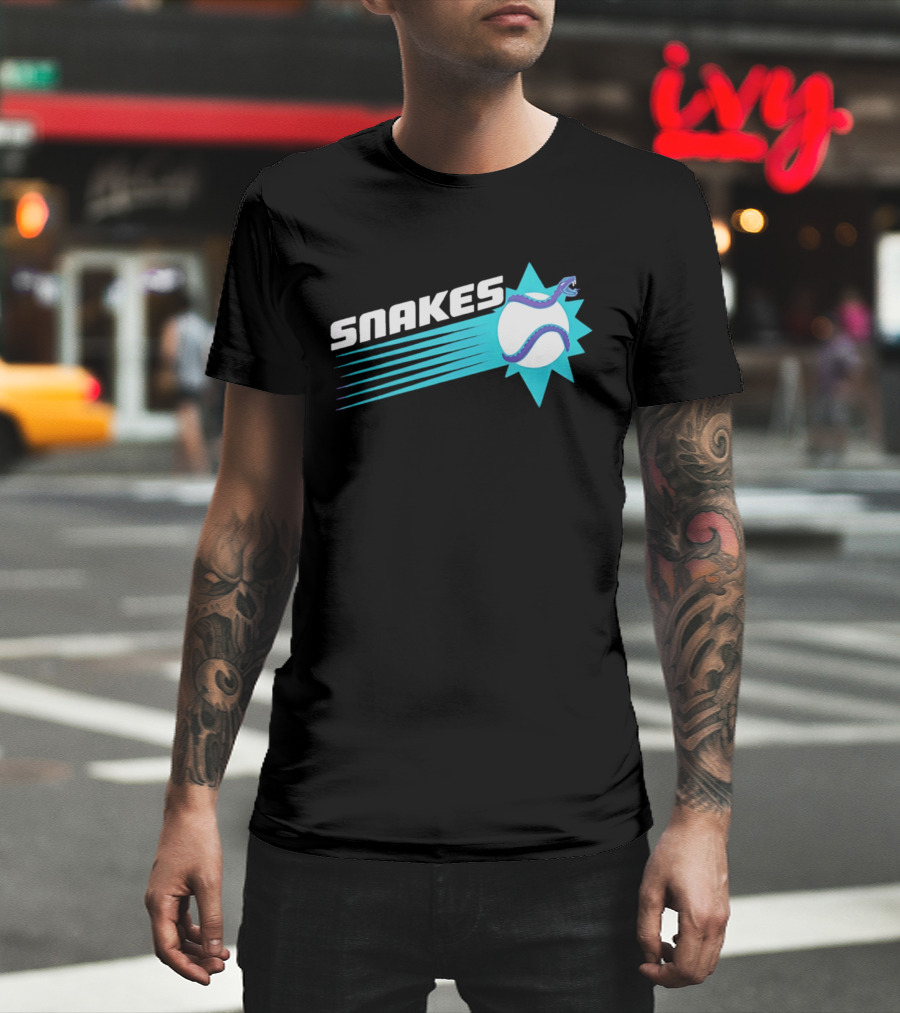 Arizona Snakes Baseball Team Serpentine T-Shirt