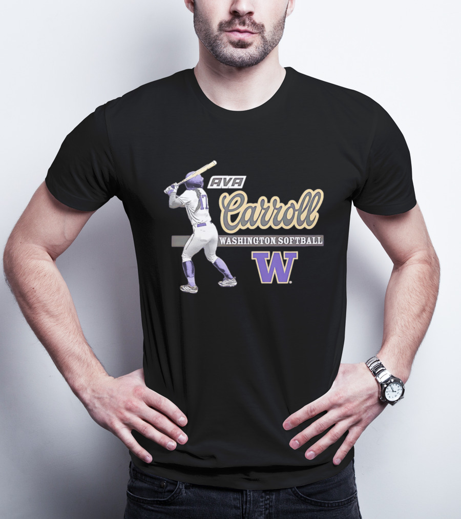 Ava Carroll Washington Softball Huskies W Logo 90s T-Shirt