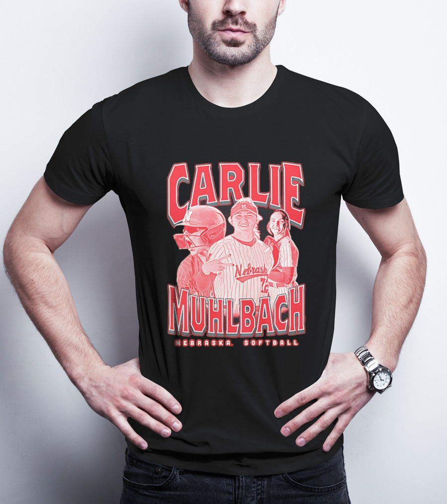 Carlie Muhlbach Nebraska Softball Vintage 90s T-Shirt