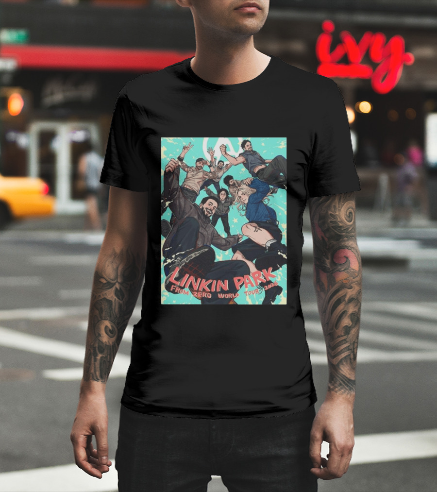 Linkin Park From Zero World Tour 2026 Munich Anime Style Concert T-Shirt