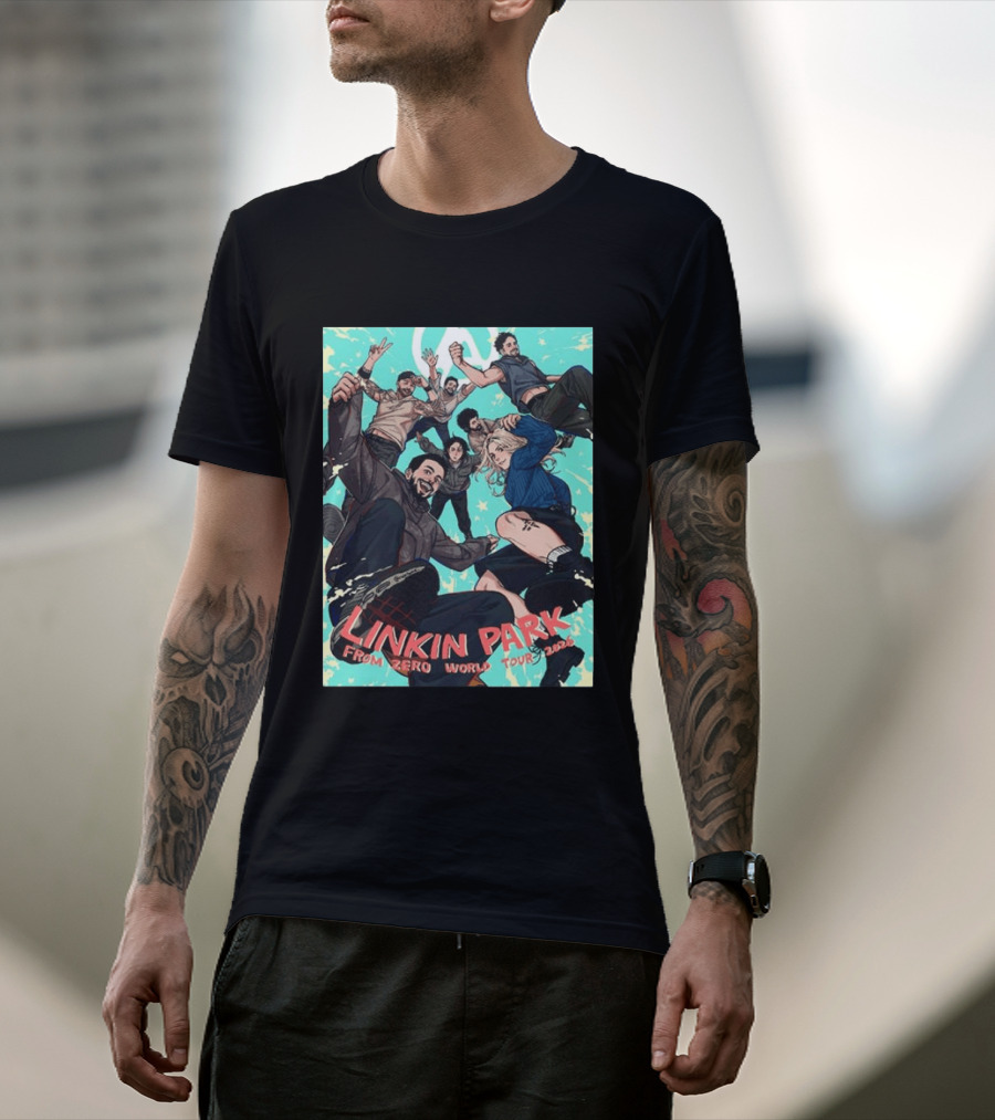 Linkin Park From Zero World Tour 2026 Munich Anime Style Concert T-Shirt