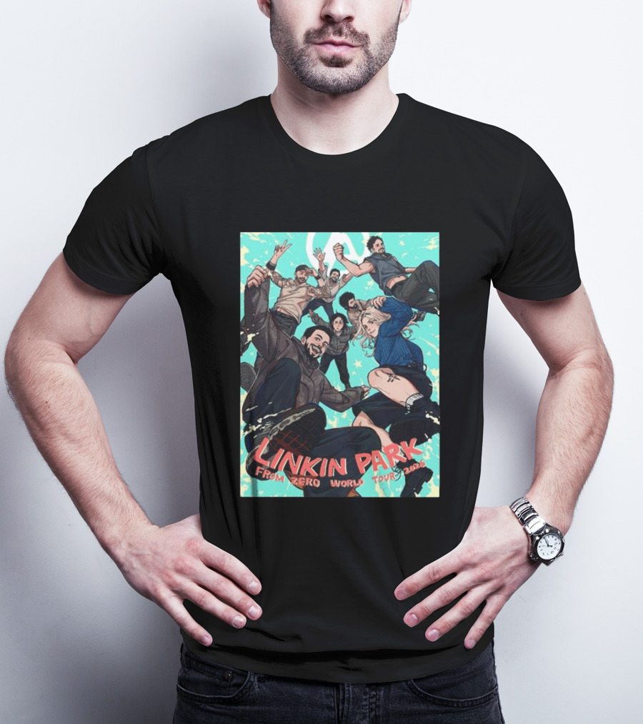 Linkin Park From Zero World Tour 2026 Munich Anime Style Concert T-Shirt