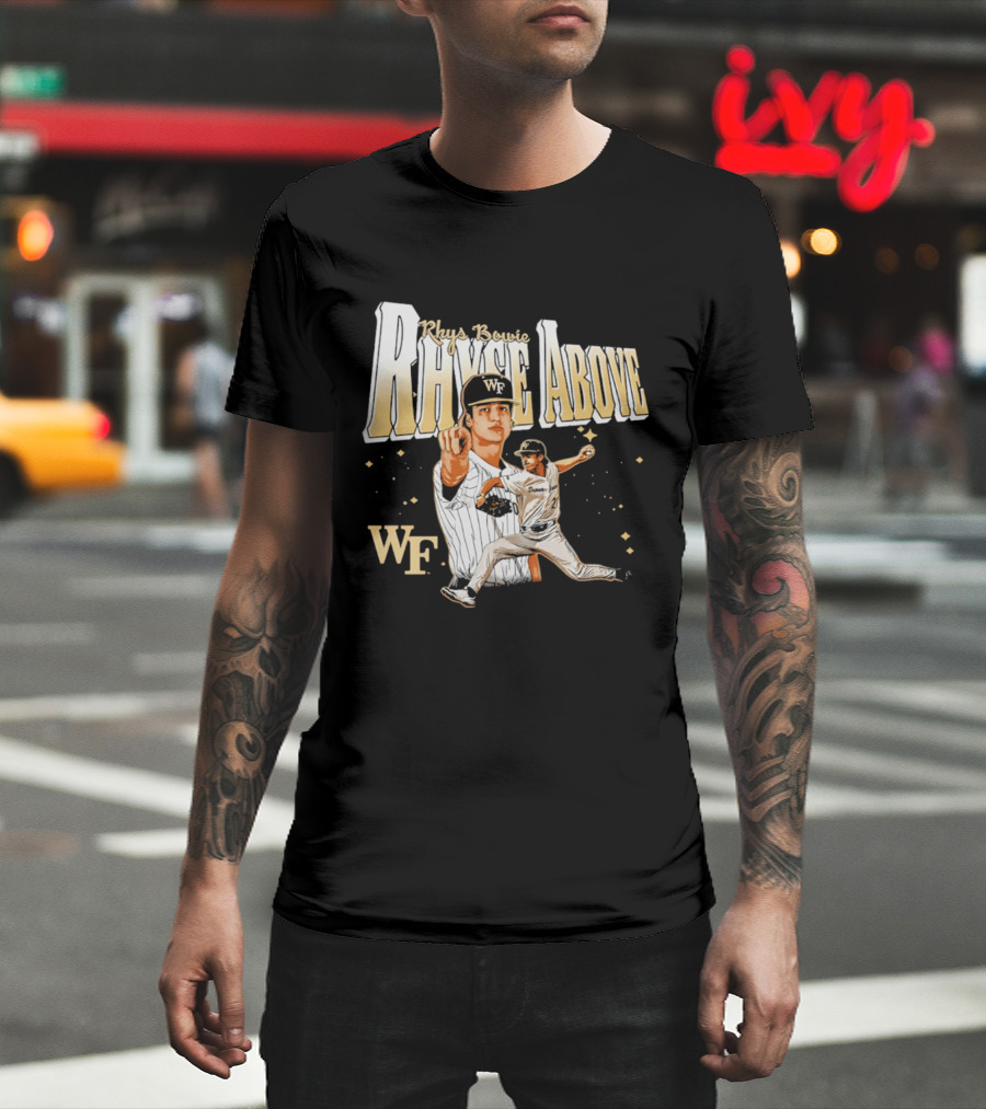 Rhys Bowie Wake Forest WF Baseball Rhys Above T-Shirt
