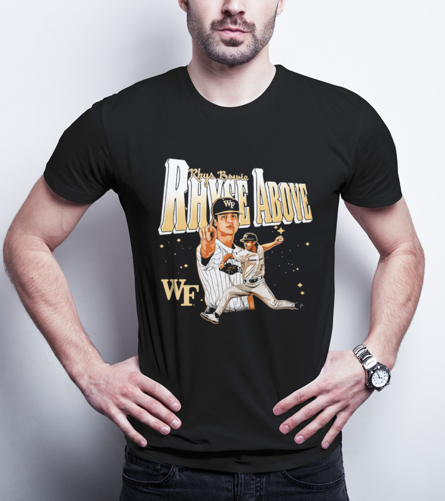 Rhys Bowie Wake Forest WF Baseball Rhys Above T-Shirt