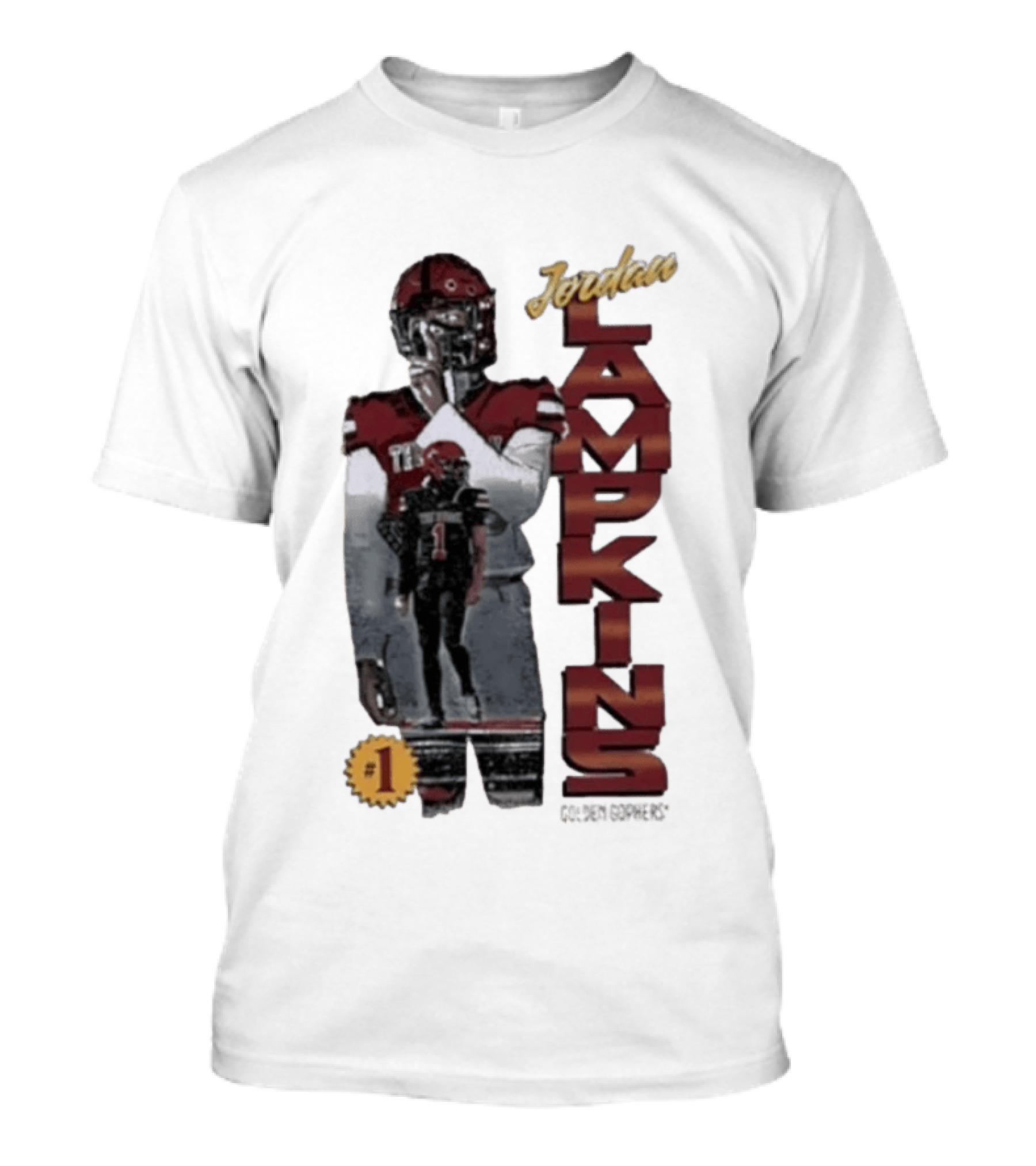 Jordan Lampkins 1 Minnesota Golden Gophers Football Player T-Shirt
