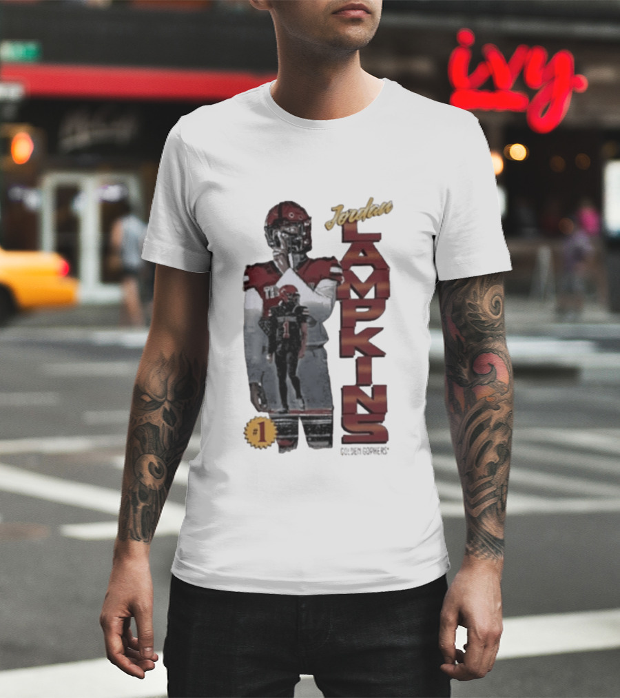 Jordan Lampkins 1 Minnesota Golden Gophers Football Player T-Shirt
