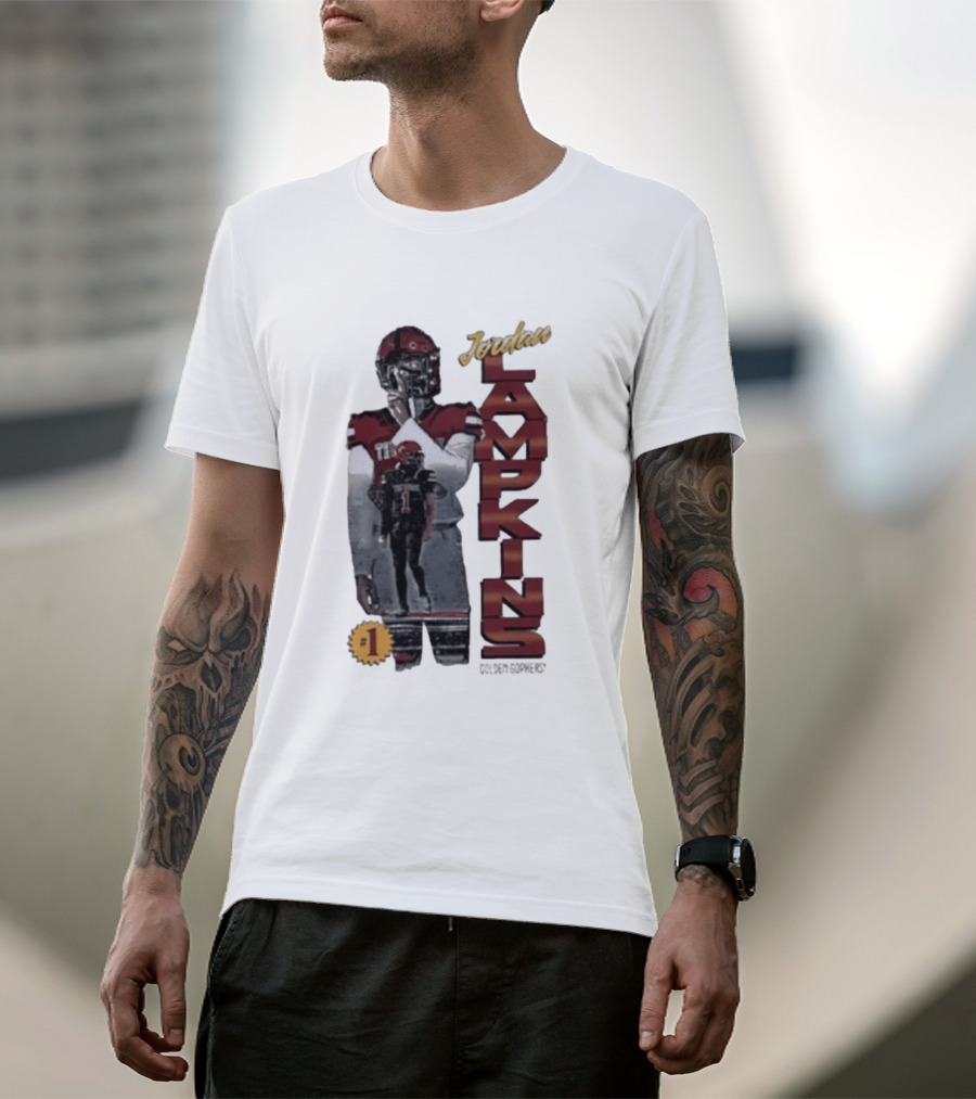 Jordan Lampkins 1 Minnesota Golden Gophers Football Player T-Shirt