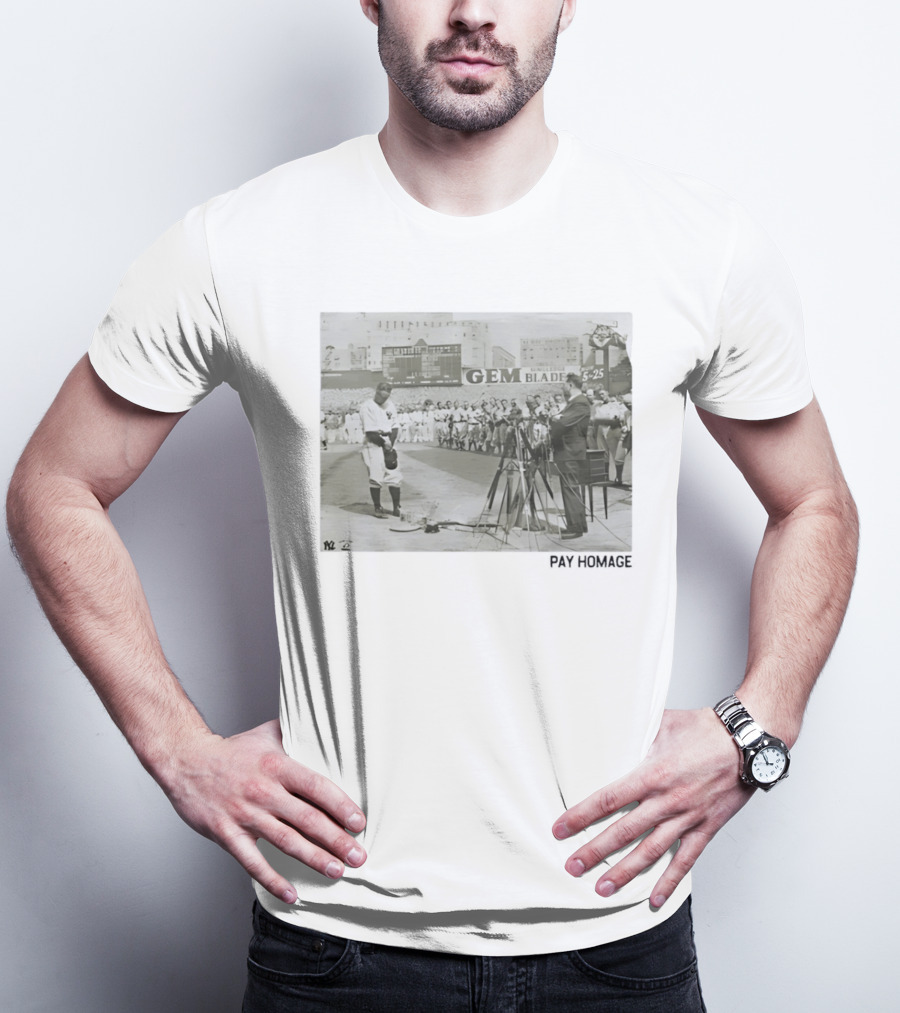 Lou Gehrig New York Yankees Yankee Stadium Farewell Address July 4th Iconic Moment T-Shirt