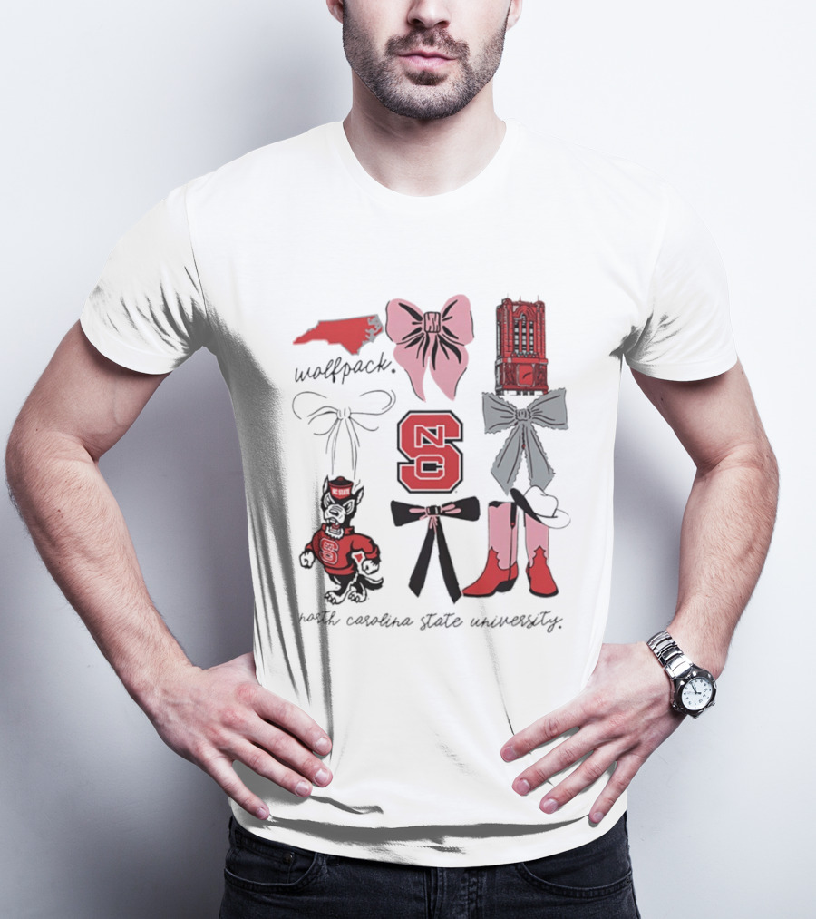 NC State Wolfpack Bows Boots North Carolina State University T-Shirt