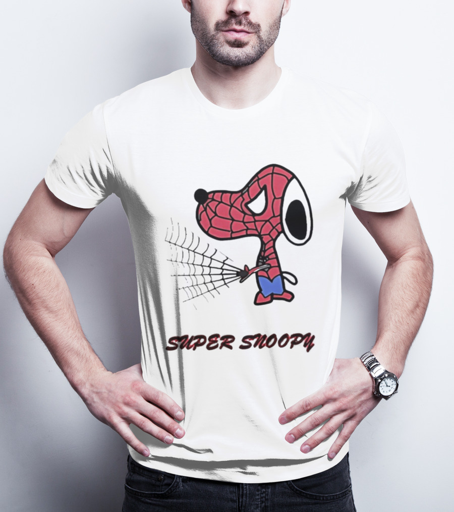 Super Snoopy Spider Man Mashup Pop Culture T-Shirt