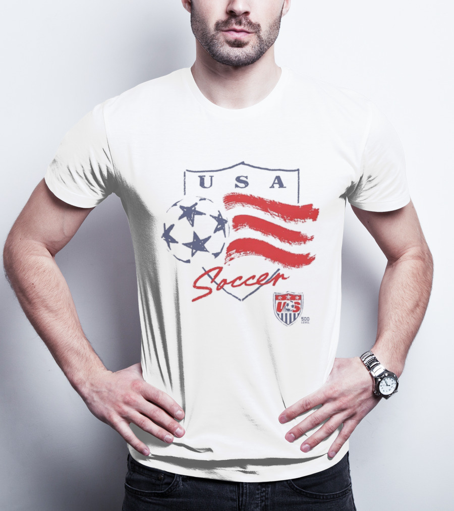 USA Soccer Federation Shield Stars And Stripes Football T-Shirt