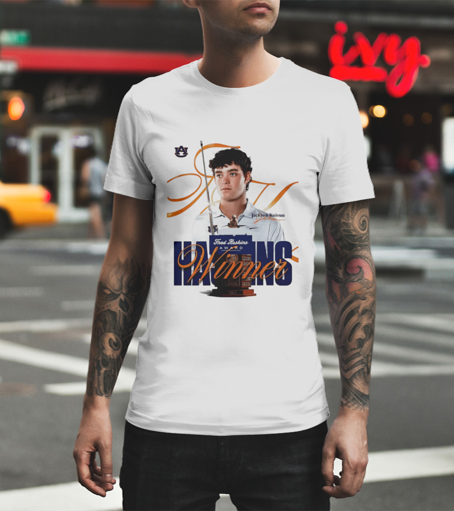 Auburn University Jackson Koivun Fred Haskins Award Winner Golf T-Shirt