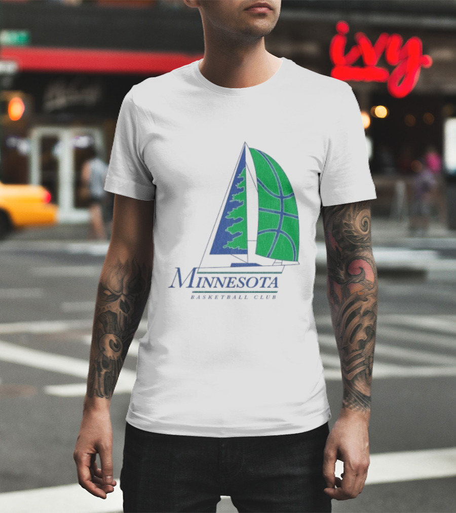 Minnesota Basketball Club Sailing Boat And Hoop T-Shirt