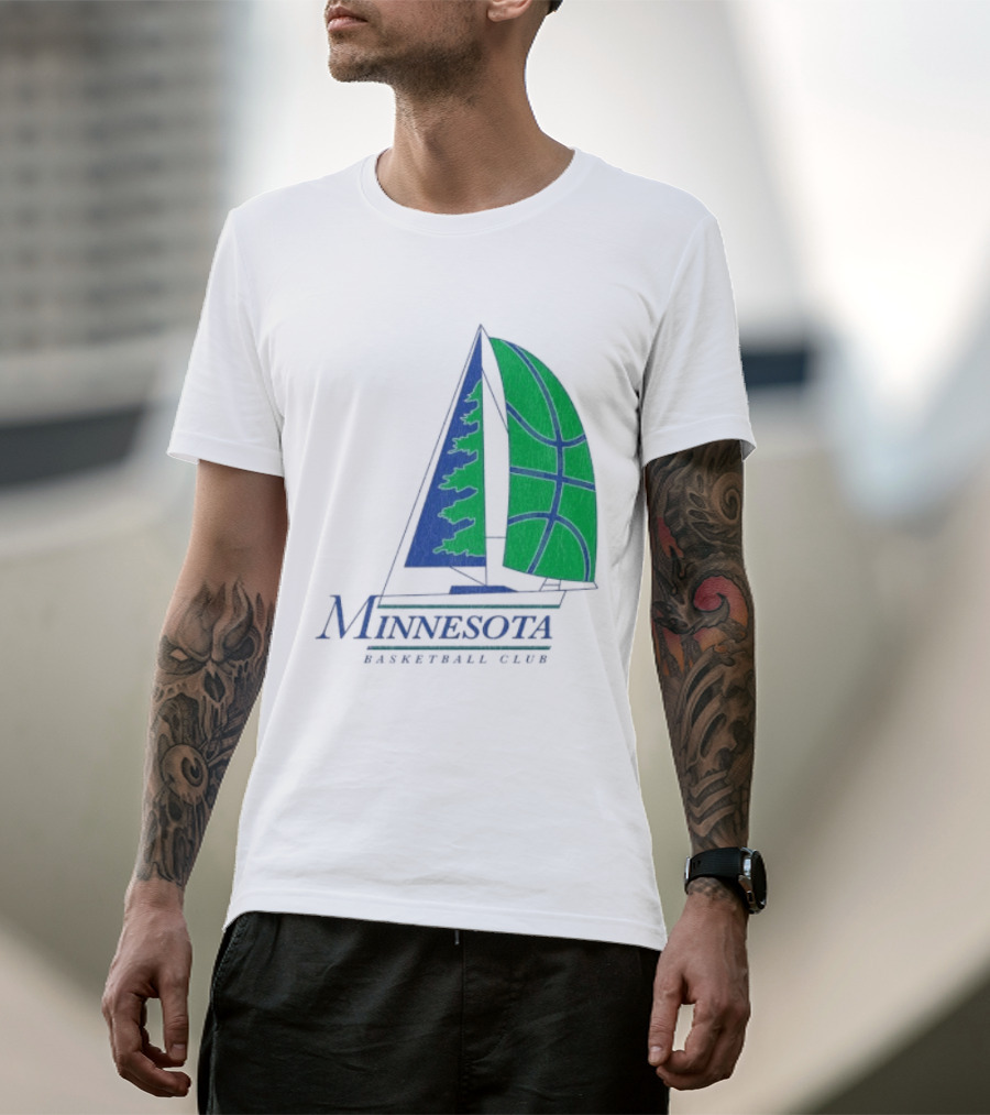 Minnesota Basketball Club Sailing Boat And Hoop T-Shirt