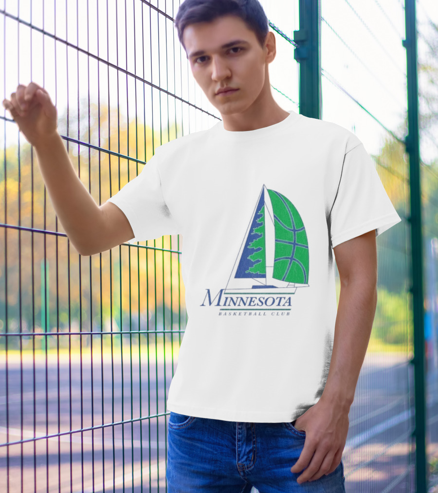 Minnesota Basketball Club Sailing Boat And Hoop T-Shirt