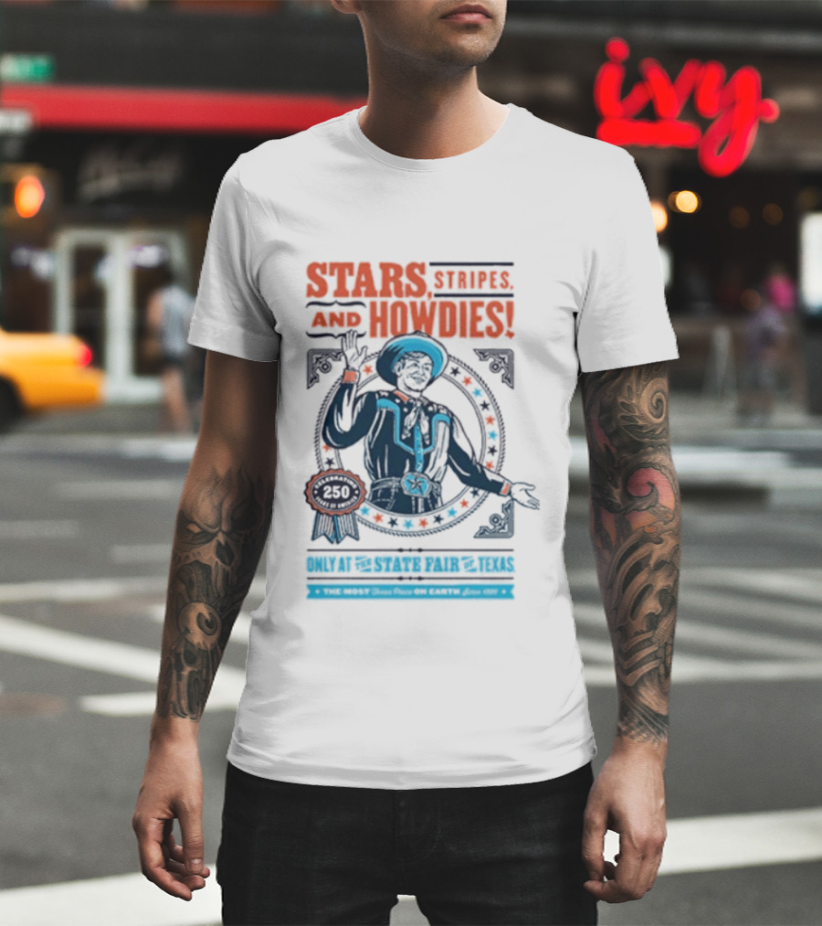 Stars Stripes And Midways State Fair Of Texas 2026 250 Big Tex Circle T-Shirt