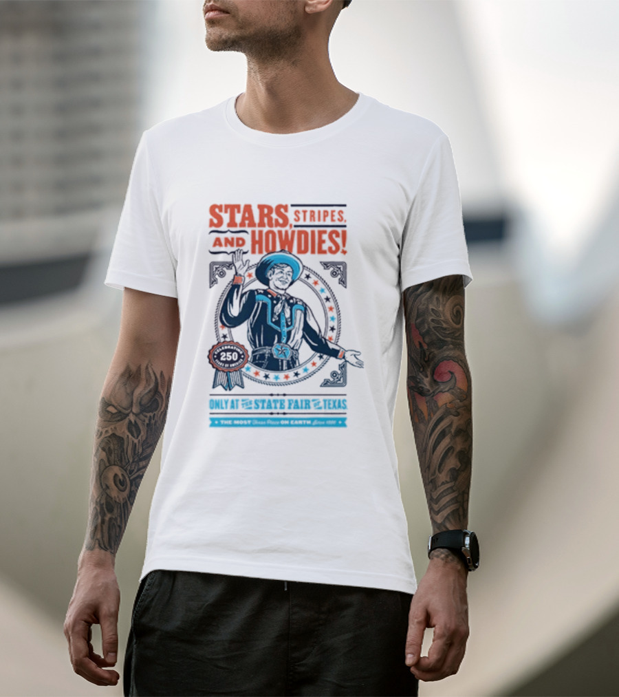 Stars Stripes And Midways State Fair Of Texas 2026 250 Big Tex Circle T-Shirt