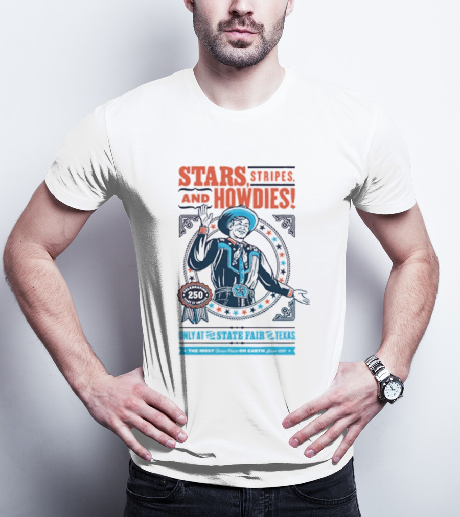 Stars Stripes And Midways State Fair Of Texas 2026 250 Big Tex Circle T-Shirt