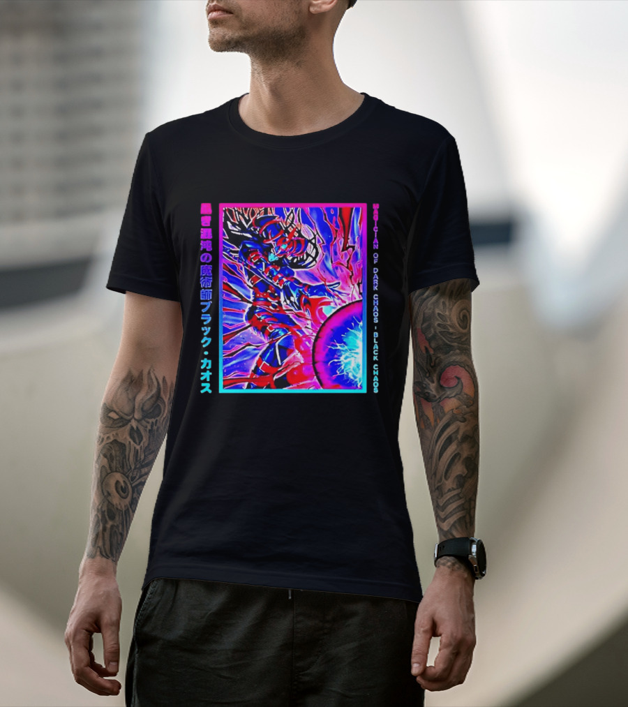Officila Magician Of Dark Chaos Black Chaos Vaporwave Anime Yugioh T-Shirt