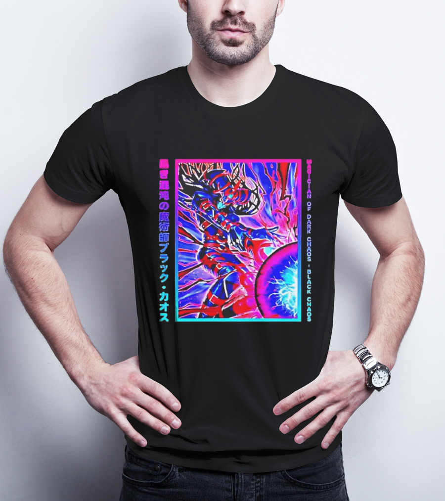 Officila Magician Of Dark Chaos Black Chaos Vaporwave Anime Yugioh T-Shirt