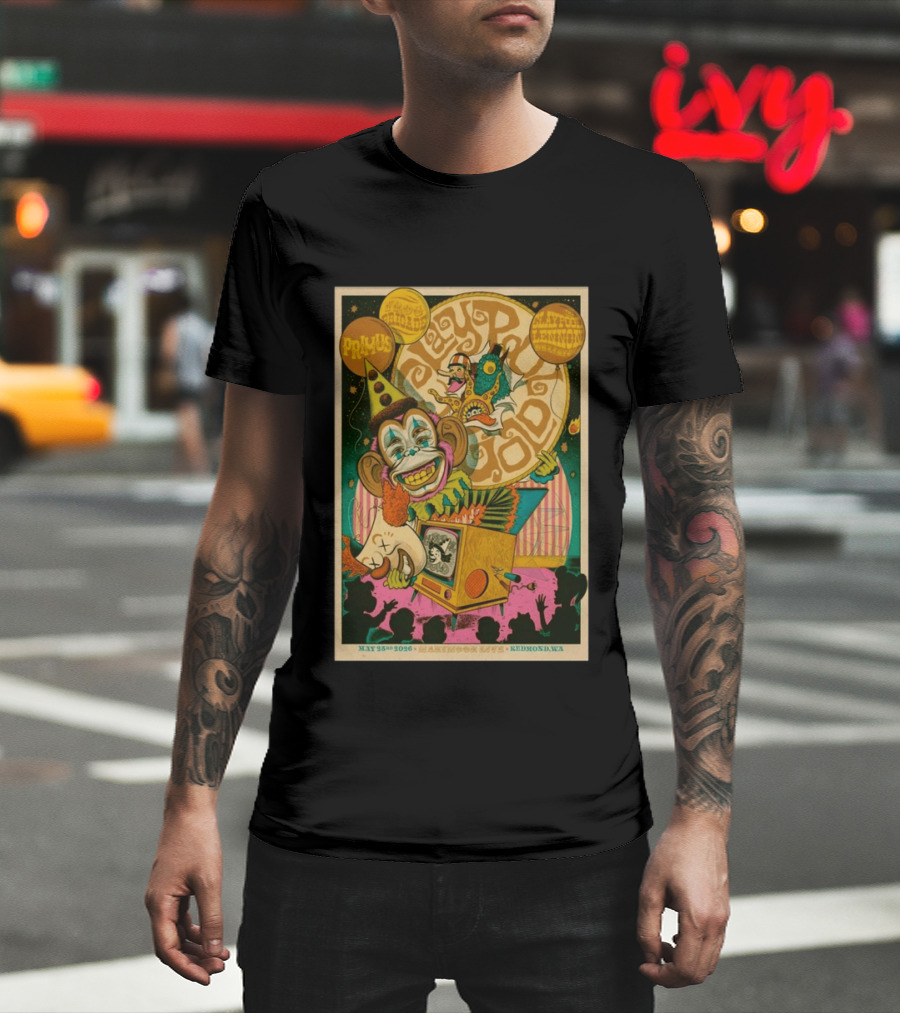 Primus Les Claypool Lennon Delirium May 25th 2026 Marymoor Live Redmond WA T-Shirt