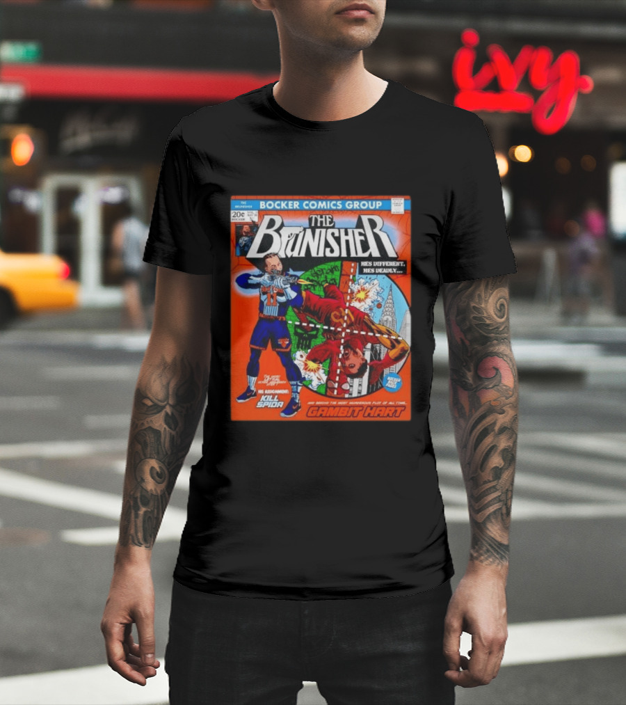 Bocker Comics Group The Brunisher Kill Spida Gambit Hart T-Shirt