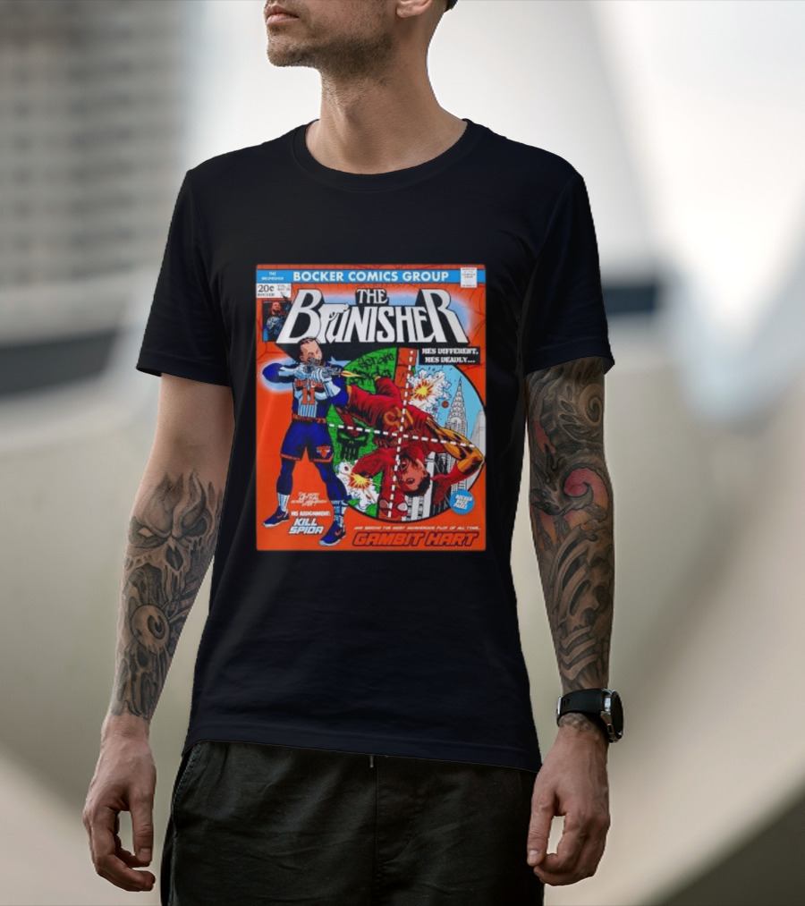 Bocker Comics Group The Brunisher Kill Spida Gambit Hart T-Shirt