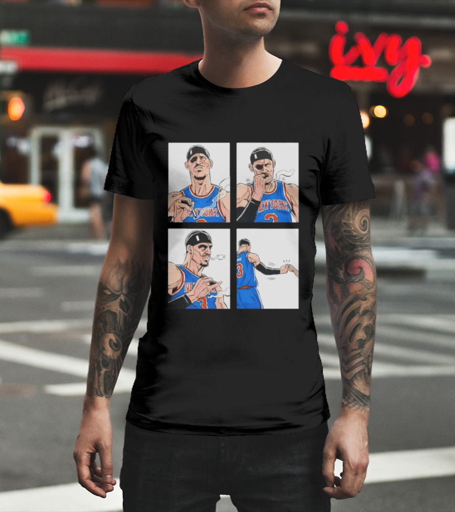 New York Knicks Number 3 Smoking Gesture Josh Hart Moment T-Shirt