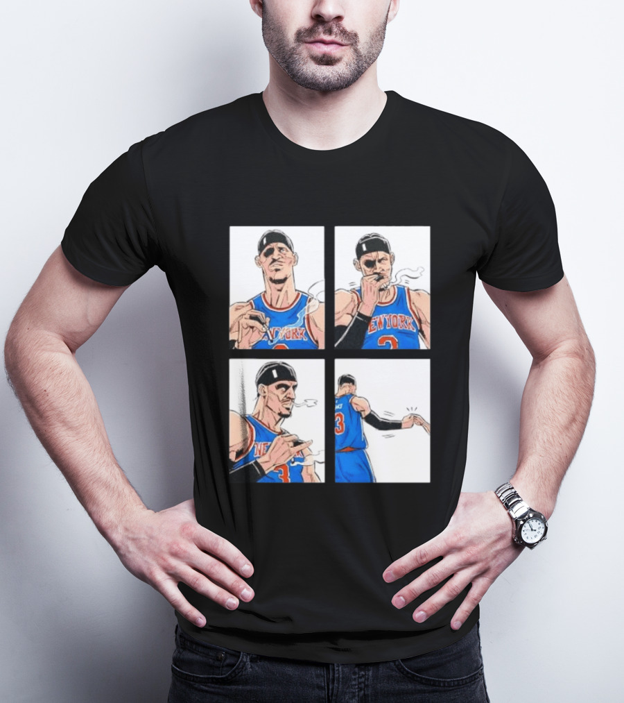 New York Knicks Number 3 Smoking Gesture Josh Hart Moment T-Shirt