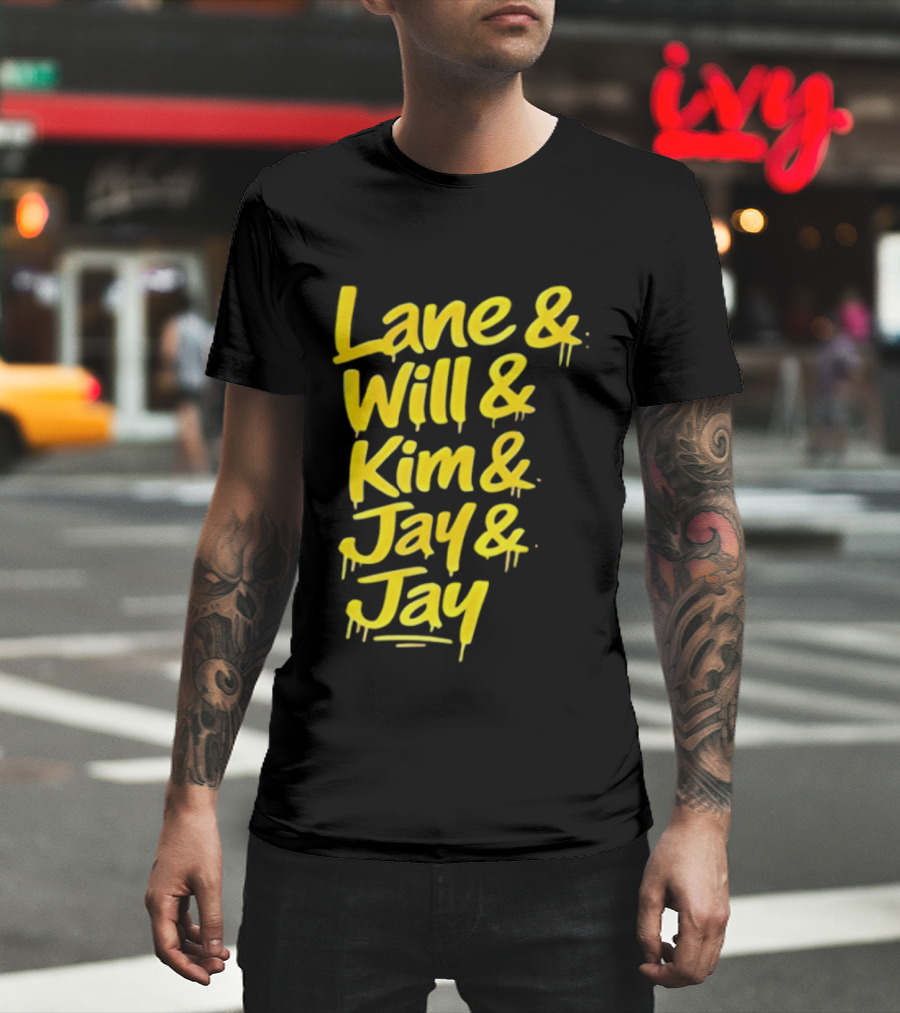 Lane Will Kim Jay Jay Graffiti Style Names T-Shirt