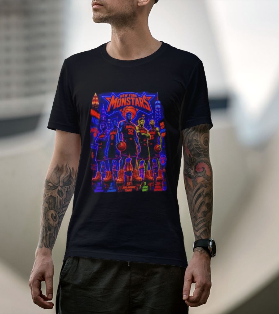 New York Monstars Space Jam Knicks Basketball T-Shirt