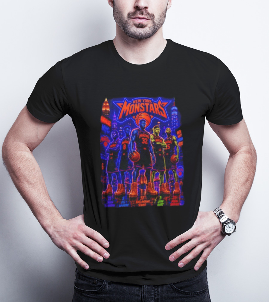New York Monstars Space Jam Knicks Basketball T-Shirt