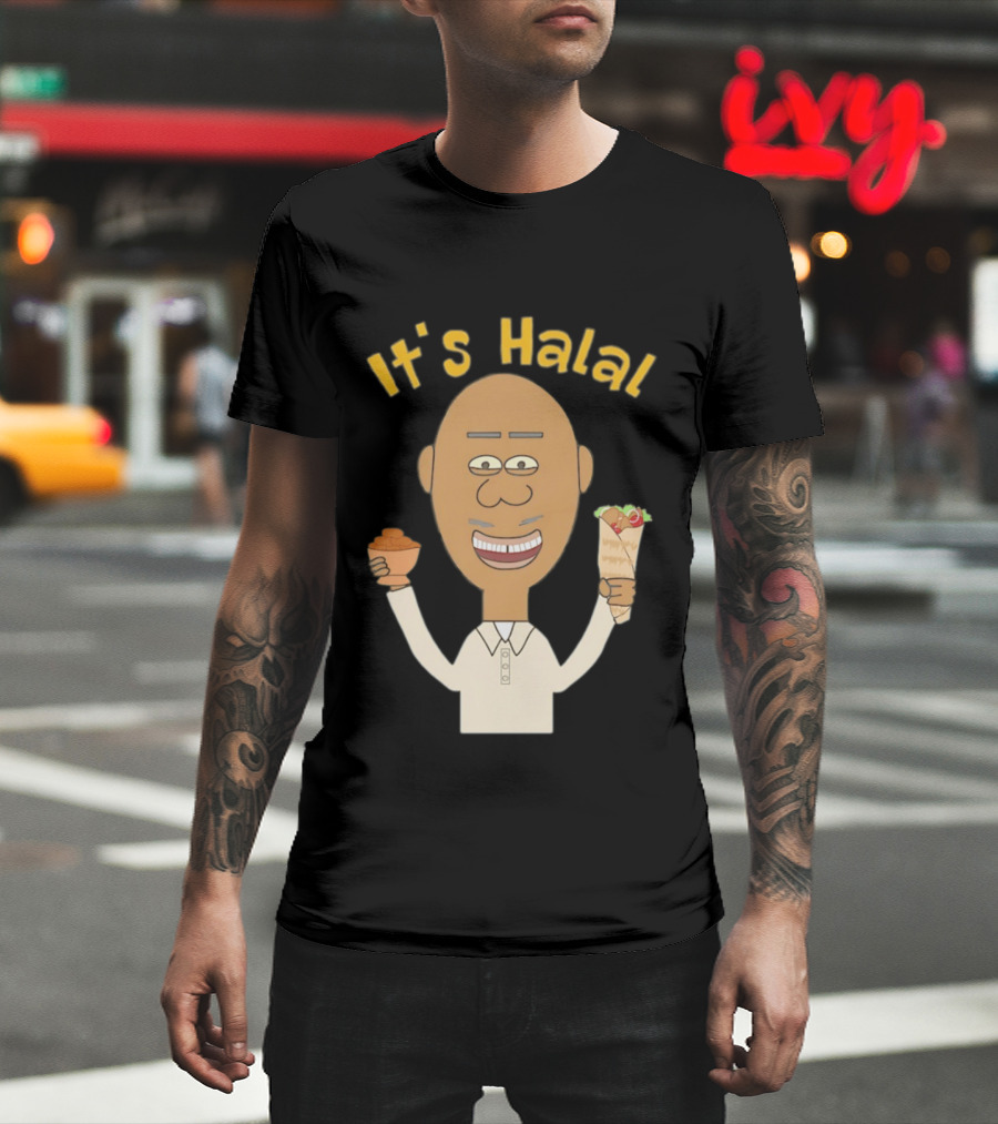 It's Halal Man With Dates And Kebab Celebrating Ramadan T-Shirt
