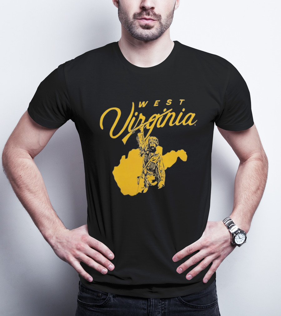 West Virginia Mountaineers State Outline Mountaineer T-Shirt