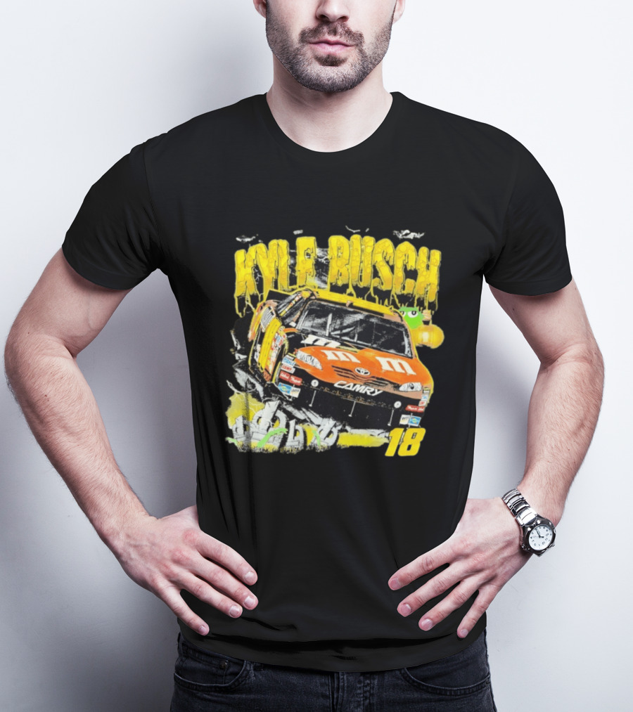 Kyle Busch M&M Racing 18 Zombie Halloween Car T-Shirt