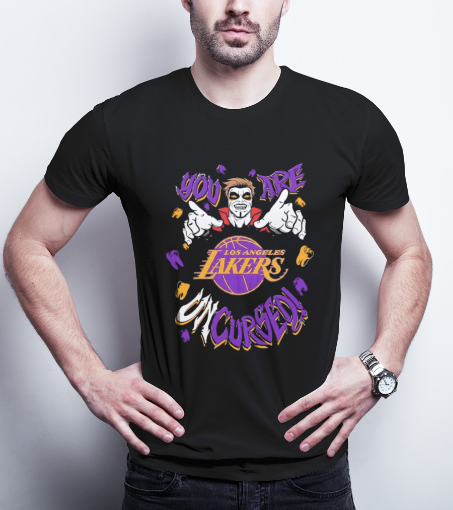 WWE Los Angeles Lakers You Are Uncursed Danhausen Collaboration T-Shirt