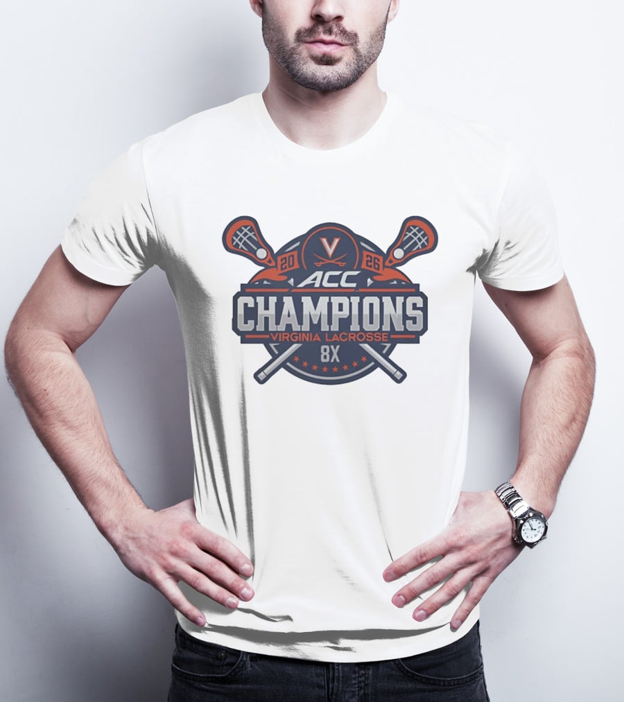 Virginia Cavaliers 2026 ACC Champions 8X Lacrosse Victory T-Shirt